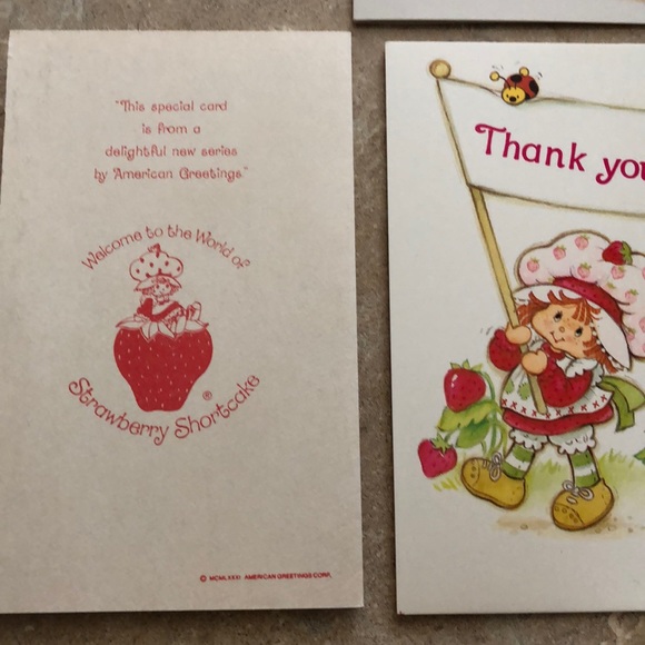 Other | Vintage Strawberry Shortcake Greeting Cards Rare | Poshmark